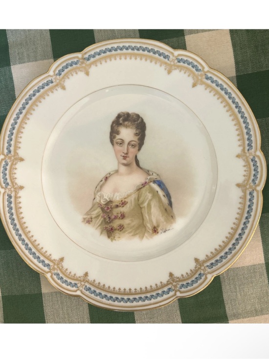 Dining | Antique Sevres Porcelain Portrait Plate Duchesse De Bourgogne ...